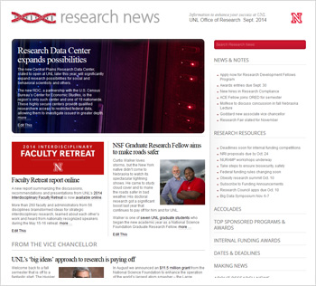 UNL | Research News September 2014 | Office of Research & Economic ...